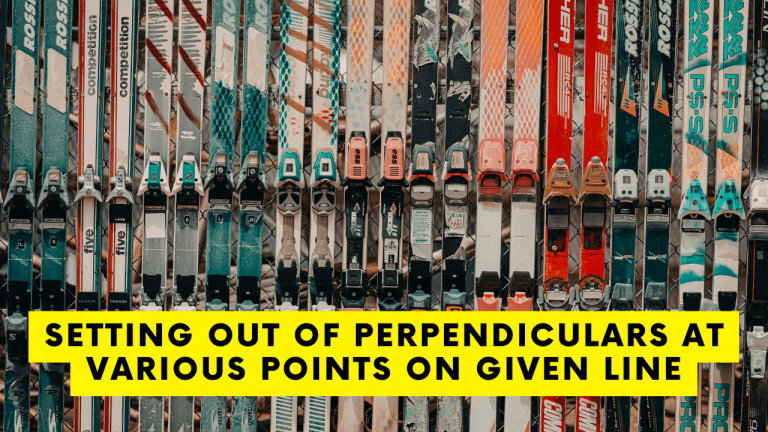 Setting out of perpendiculars at various points on given line using ...